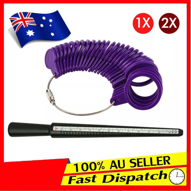 Jewelry Ring Sizer Set with Finger Gauge - Handy Tool for Easy Measure ...