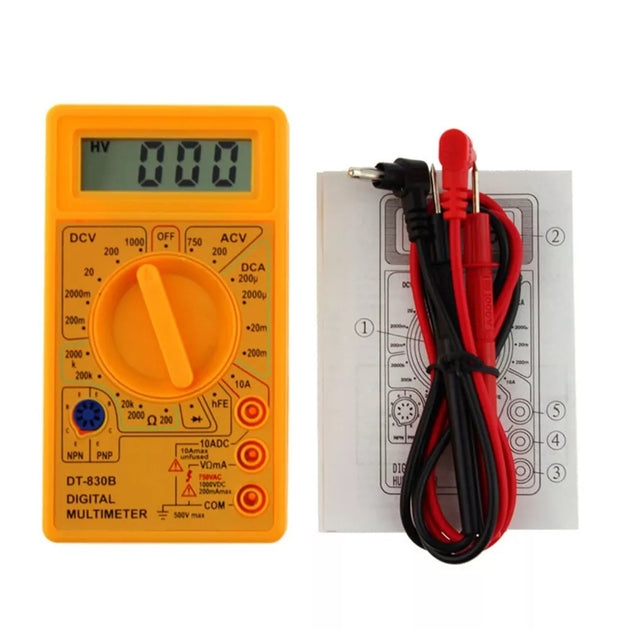 Digital LCD Multimeter: Comprehensive AC/DC Voltmeter, Current, and OH ...