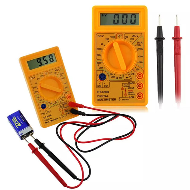 Digital LCD Multimeter: Comprehensive AC/DC Voltmeter, Current, and OH ...