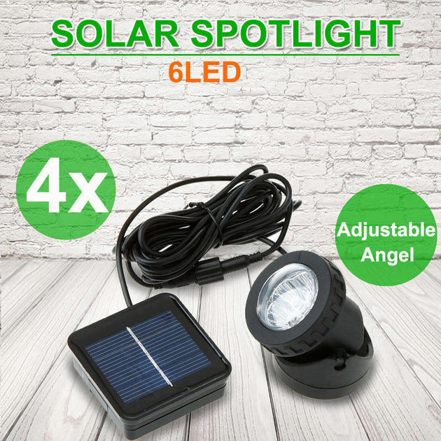 Transform Your Garden with 4X Black Solar Spotlight Lights – Tin Sign ...