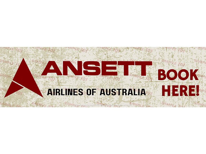 ANSETT Home Rusted Look 750 x 200 mm Quality Man Cave Sublimated Décor