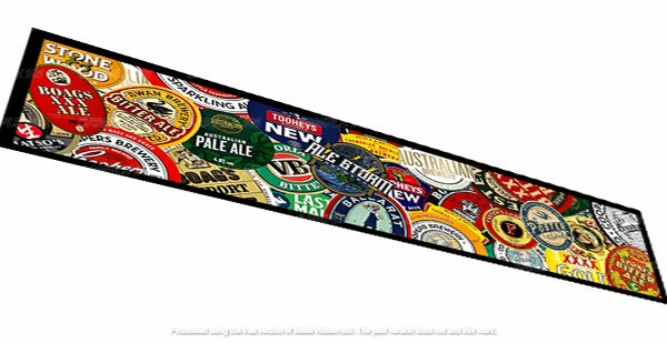 Buy BEER LOGOS Menu Bar Runner - Elevate Your Space with Trendy Barware ...