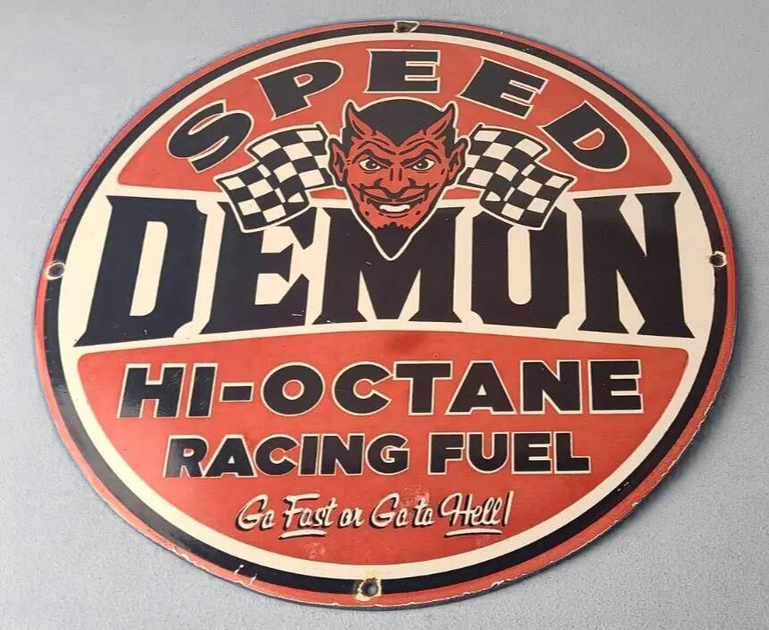 Vintage Retro Round Speed Demon Colt Boston Maine Coca-Cola Chrysler M ...