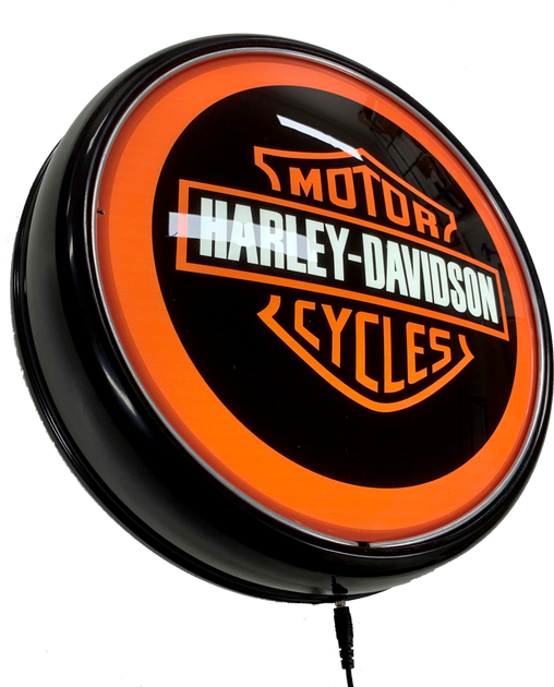 Harley Davidson Shield LED Bar Lighting Wall Sign Light Button – Tin ...