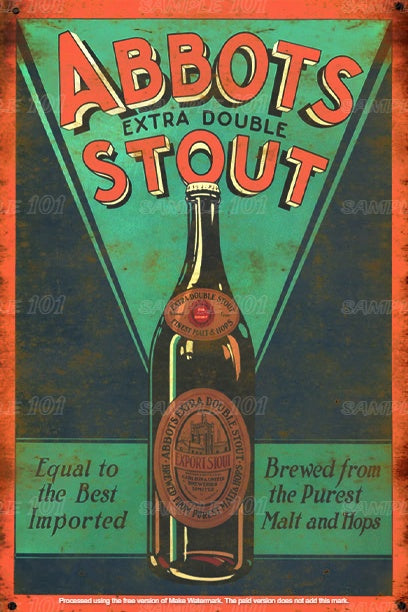 EXTRA DOUBLE Retro Vintage Rustic Look Home Shed-Garage Reproduction B ...