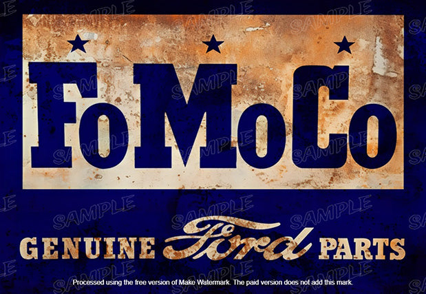 FOMOCO Rustic Vintage Look Man Cave Shed-Garage and Bar 60x40cm Tin Dé ...