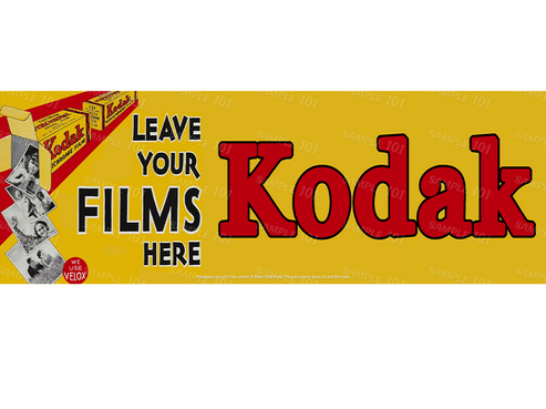 KODAK FILMS Home Rusted Look 750 x 200 mm Quality Man Cave Sublimated