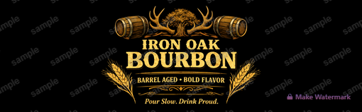 IRON OAK BOURBON (890mm X 240mm) Australian Barrel Aged Home Pub Bar M ...