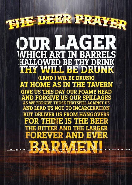 THE BEER PRAYER Tin Metal Sign Man Cave, Shed-Garage & Bar Sign – Tin ...