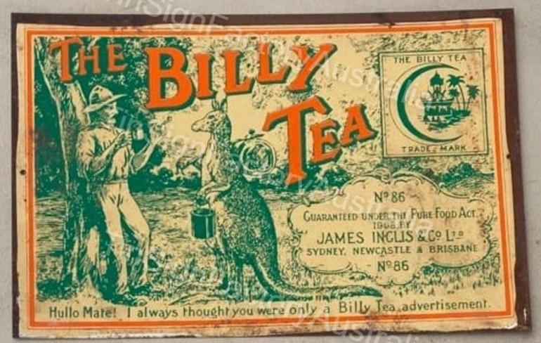 THE BILLY TEA 20x30 CM Sign | Screen Printed By AUSTRALIAN COMPANY ...