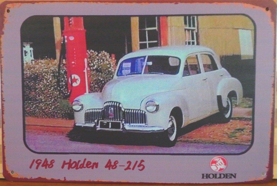 HOLDEN 1948 Rustic Metal Sign Vintage Tin Shed Garage Bar Man Cave Wal ...