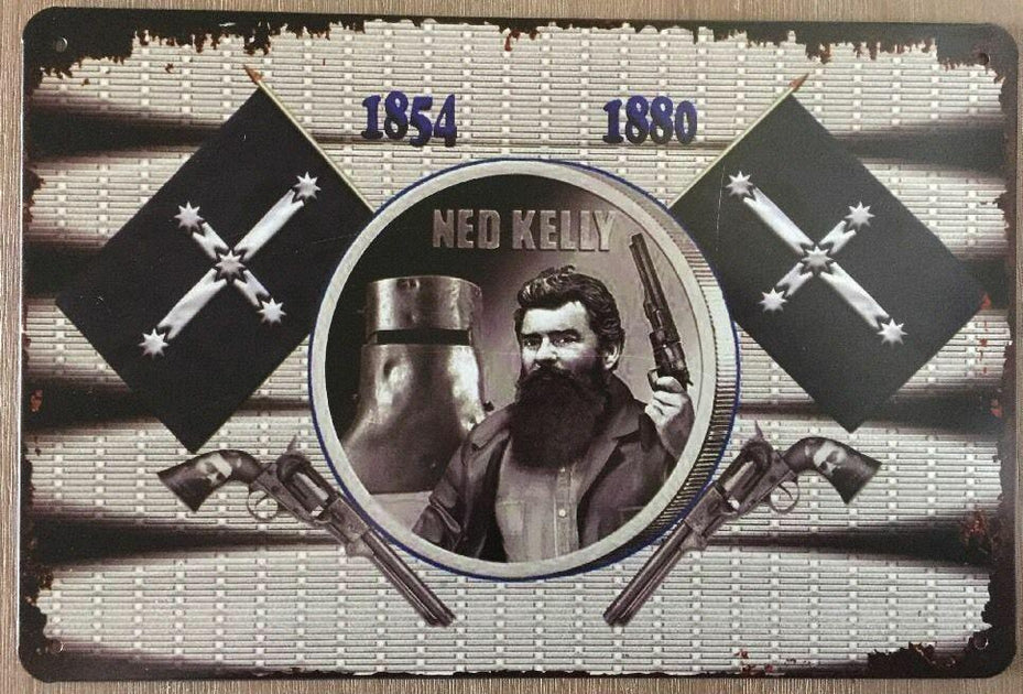 NED KELLY Retro Vintage Metal Tin Sign Rustic Look . MAN CAVE AU SELLE ...