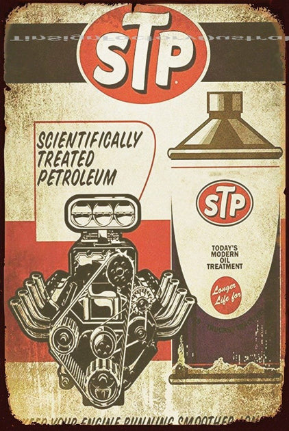 STP MODERN OIL TREATMENT Rustic Retro/Vintage Home Garage Wall Café Re ...