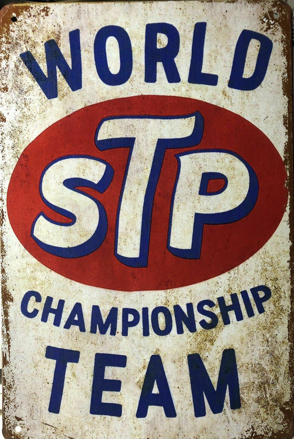 STP Rustic Look Vintage Tin Metal Sign Man Cave, Shed-Garage and Bar