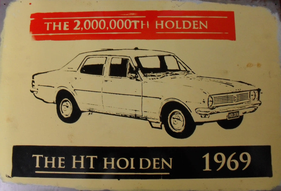 HT Holden metal sign 20 x 30 cm – Tin Sign Factory Australia