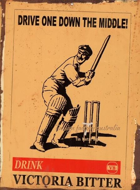 DRINK VICTORIA BITTER Rustic Look Vintage Tin Metal Sign Man Cave, She ...