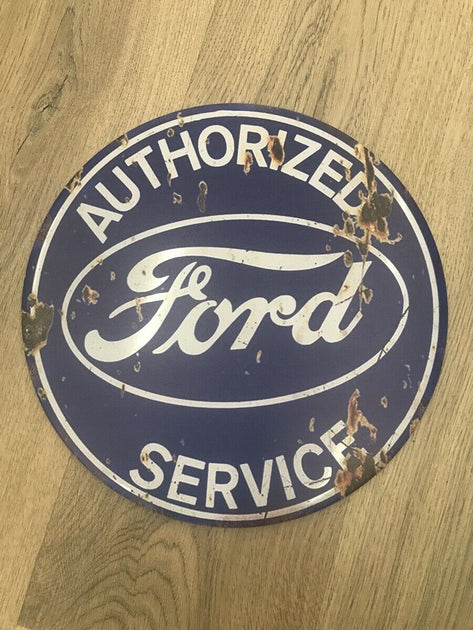 Ford Authorized Service Tin Sign - Round 40 cm – Tin Sign Factory Australia