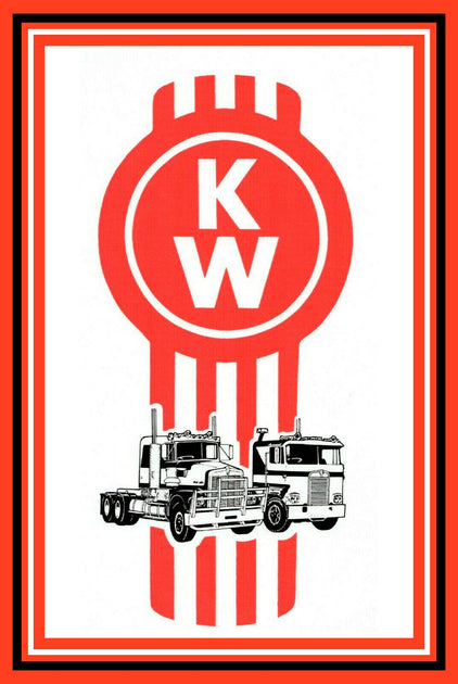 Kenworth Trucks logo tin metal sign man cave new garage – Tin Sign ...