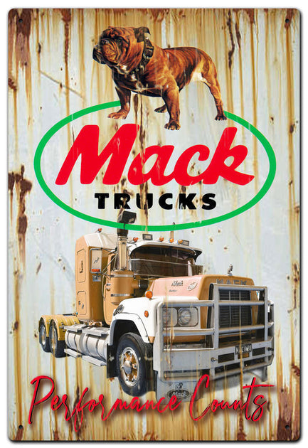 Mack Trucks Australian Road Train metal sign – Tin Sign Factory Australia